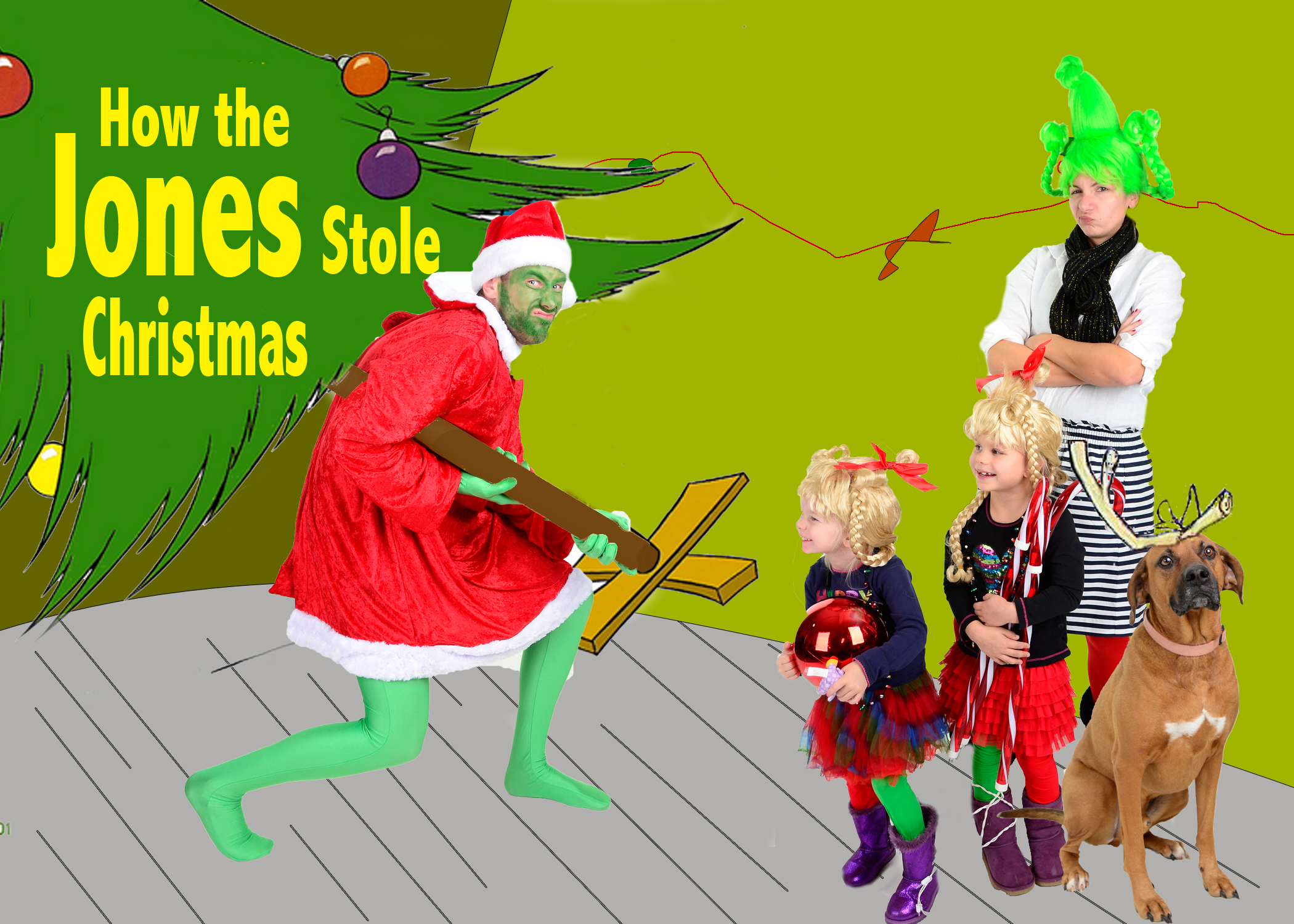 How the Grinch Stole Christmas Family Holiday Card Elders Ridge Photography